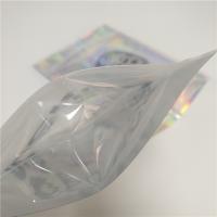 China Shinning Holographic Foil Pouch Packaging Hologram Bags Mylar Glitter Powder Nail Polish Bag for sale