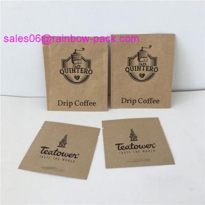 China PE Coated k Packing Bags Paper Sachet Pouch Customized Size Kraft Bags For Coffee / Tea / Snack for sale