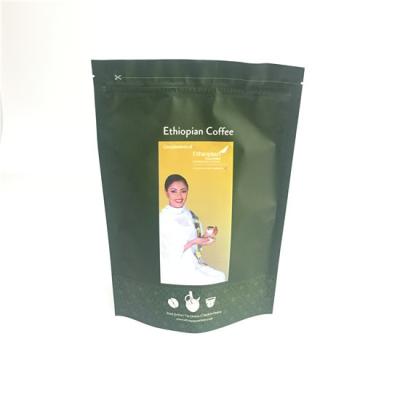 China Mylar Customized Plastic Stand Up Zipper Bag For Coffee Powder Beans Packaging for sale