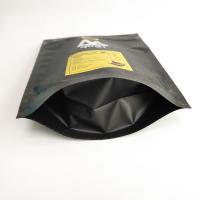 China 1 kg 500 grams 250 grams Stand Up Black Matte Coffee Packaging Bag With Top Zipper and Aluminum Foil Inside Bags for sale