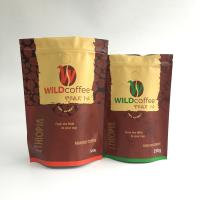 China Custom Printed Coffee Bag Zip Lock Aluminum Foil Plastic Coffee Packing Doypack Stand Up Three Side Seal Pouch for sale