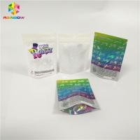 China Aluminum Foil Window Plastic Storage Bags Zipper Custom Logo Holographic Tear Notch for sale