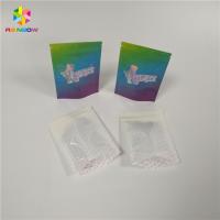 China Aluminum Foil Window Plastic Storage Bags Zipper Custom Logo Holographic Tear Notch for sale