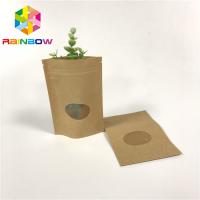 China k Stand Up Customized Paper Bags Round Window Reusable For Snack Packaging for sale