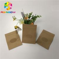China k Stand Up Customized Paper Bags Round Window Reusable For Snack Packaging for sale