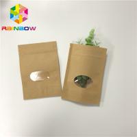 China k Stand Up Customized Paper Bags Round Window Reusable For Snack Packaging for sale