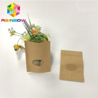 China k Stand Up Customized Paper Bags Round Window Reusable For Snack Packaging for sale