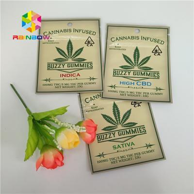 China Child Resistant Stand Up Zipper Pouch Herbal CBD Bag Packaging Gravure Printing hemp bags for sale