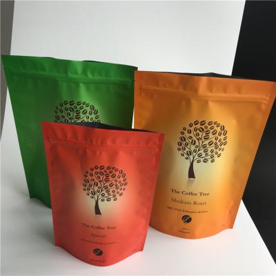 China Digital Printing standing up Resealable k Top Coffee Bags With Valve 250g 500g 1kg for sale