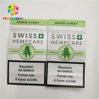 China Resealable Herbal Incense Packaging Plastic Pouch 3 Side Sealed With Zipper Tear Notches for sale