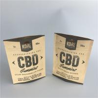 China Resealable Cosmetic Packaging Bag Aluminum Foil Kraft Paper Stand Up Pouches for sale
