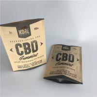 China Brown Kraft Paperstand Up Pouches 120-140 Micron Thickness For Powder Spices for sale