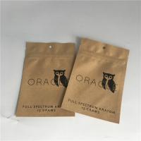 China Brown Kraft Paperstand Up Pouches 120-140 Micron Thickness For Powder Spices for sale