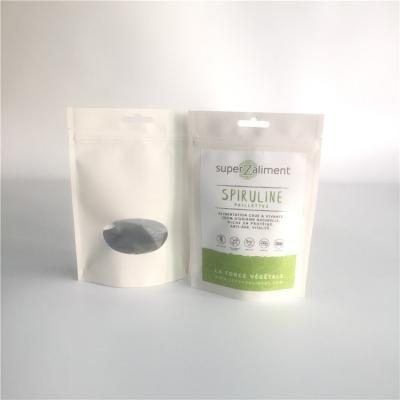 China Resealable Customized Paper Bags Stand Up Pouches Gravure Printing With Clear Window for sale