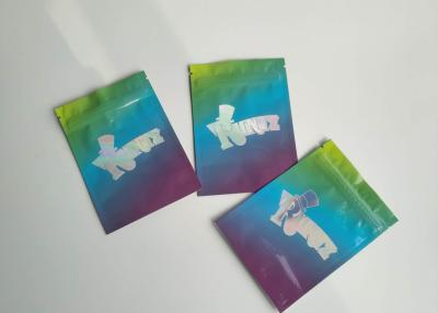 China Mylar Hologram Aluminum Foil Stand Up Pouch Runtz Bag 100 Micron Thickness For Food for sale