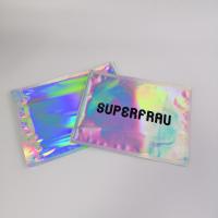 China Laser Holographic Film Grip Seal Bags Zip Lock Customized Logo For Cosmetics for sale