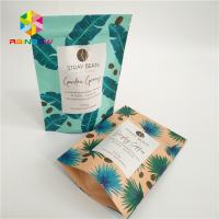 China Custom Printed Stand Up Pouch Packaging Zipper Bag Resealable For Coffee Beans for sale