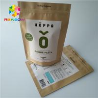 China No Pollution Heat Seal Food Packaging Stand Up Kraft Paper Zipper Bag For Nuts / Protein Powder for sale