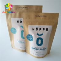 China No Pollution Heat Seal Food Packaging Stand Up Kraft Paper Zipper Bag For Nuts / Protein Powder for sale