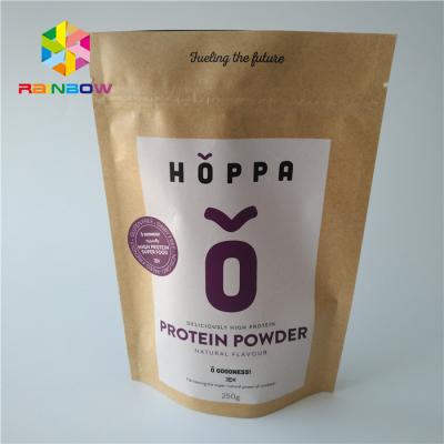 China Eco Friendly Foil Pouch Packaging Food Grade k Logo Printed Kraft Craft Paper for sale