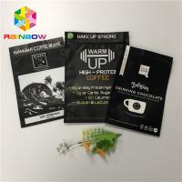 China Matt Black 200g Aluminum Foil Stand Up Pouch Zip Lock Coffee Bag Gravure Printing for sale