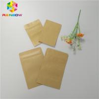 China Reusable Kraft Paper Bags Three Side Heat Seal Packaging For Cosmetics Sample Packet for sale