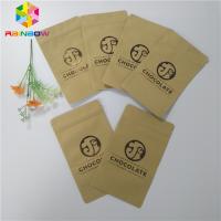 China Three Side Sealed Kraft Customized Paper Bags Foil Lined Organic Roasted Coffee Packing for sale