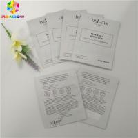China Aluminum Foil Plastic Cosmetic Packaging Bag Facial Packing 3 Sides Seal Mask Packet for sale