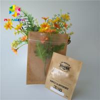 China Brown Kraft Paper Bag Packaging Filter Coffee Powder Bags Matt Surface With Window for sale