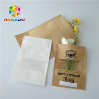 China Brown Kraft Paper Bag Packaging Filter Coffee Powder Bags Matt Surface With Window for sale