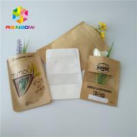 China Brown Kraft Paper Bag Packaging Filter Coffee Powder Bags Matt Surface With Window for sale