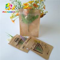 China Brown Kraft Paper Bag Packaging Filter Coffee Powder Bags Matt Surface With Window for sale
