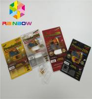 China Premierzen Blister Card Packaging Custom Child Resistant Botton Lock 3D Card Paper Box for sale
