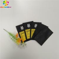 China Small Black Color Stand Up Zipper Pouch Three Side Sealed Aluminum Mylar Foil for sale