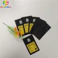 China Small Black Color Stand Up Zipper Pouch Three Side Sealed Aluminum Mylar Foil for sale
