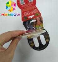 China Glossy Blister Card Packaging Custom Sex Enhancement Pills Burro2 60000 Paper Card for sale