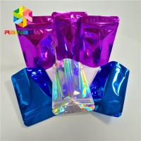 China Laminated Holographic Laser 3d Display Bags Hologram Heat Transfer Vinyl Pouch for sale