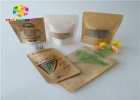 China Clear Window Customized Paper Bags Recycled Brown Kraft Paper For Shopping for sale