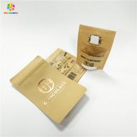 China Custom Printing Tea Snack Bag Packaging Kraft Paper Organic Doypack With Window for sale