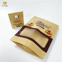 China Custom Printing Tea Snack Bag Packaging Kraft Paper Organic Doypack With Window for sale