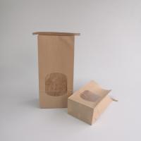 China Tin Tie Brown Side Gusset Customized Paper Bags Greaseproof Durable With Window for sale