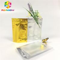 China Clear Front Doypack Foil Pouch Packaging Mylar Zip Lock Bag Cosmetic Sample Sachet for sale