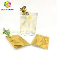 China Clear Front Doypack Foil Pouch Packaging Mylar Zip Lock Bag Cosmetic Sample Sachet for sale