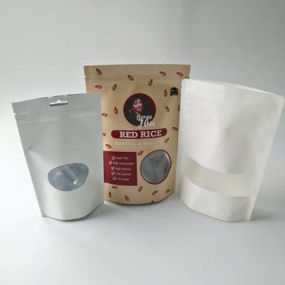 China Stand Up Pouches Paper Box Packaging Food Grade With Clear Rectangular / Oval Window for sale