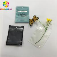 China Transparent Clear Front Plastic Pouches Packaging Aluminum Foil Back Weed Mylar Bag for sale