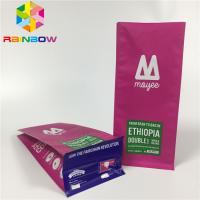 China Aluminum Foil Pouch Packaging , Stand Up Coffee Bags Flat Bottom With Valve for sale
