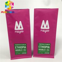 China Aluminum Foil Pouch Packaging , Stand Up Coffee Bags Flat Bottom With Valve for sale