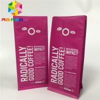 China Aluminum Foil Pouch Packaging , Stand Up Coffee Bags Flat Bottom With Valve for sale