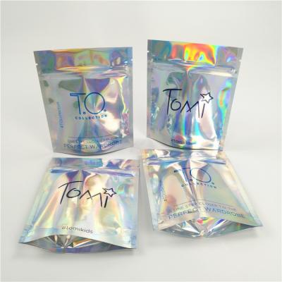 China Gravure Printing Foil Pouch Packaging Holographic Laser Bag Biodegradable For Shopping for sale