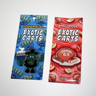 China Vape Cartridge Holographic k Stand Up Pouches Custom Printed 1 Ml Mario Exotic Carts for sale